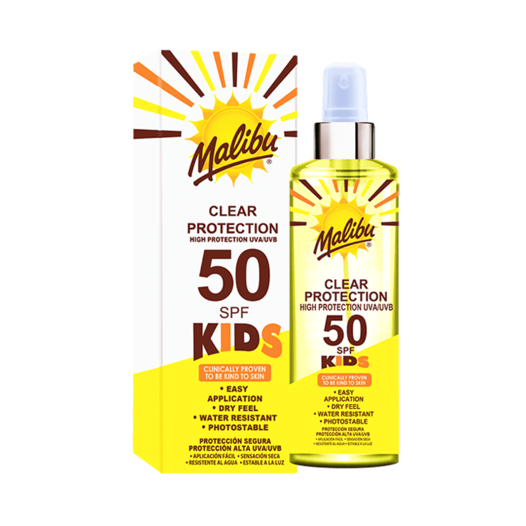 Malibu Kids SPF50 Clear Protection Spray 250ml | Perfume Direct