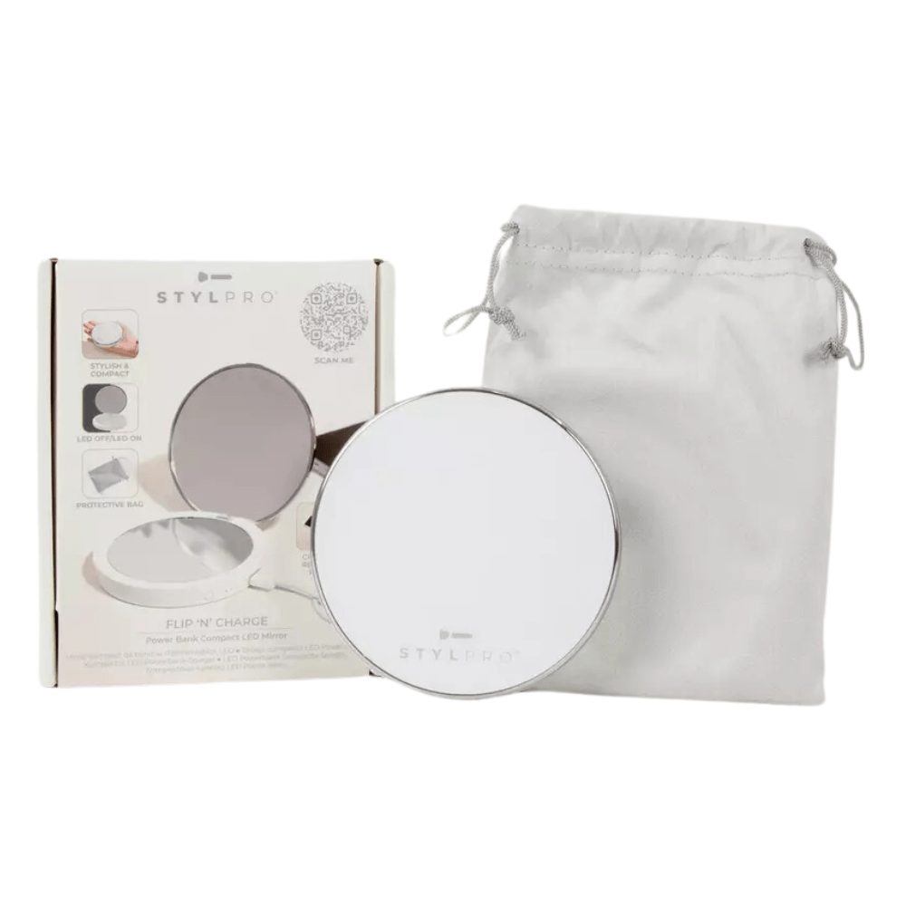 StylPro Flip "N" Charge Power Bank Compact LED Mirror | Perfume Direct®