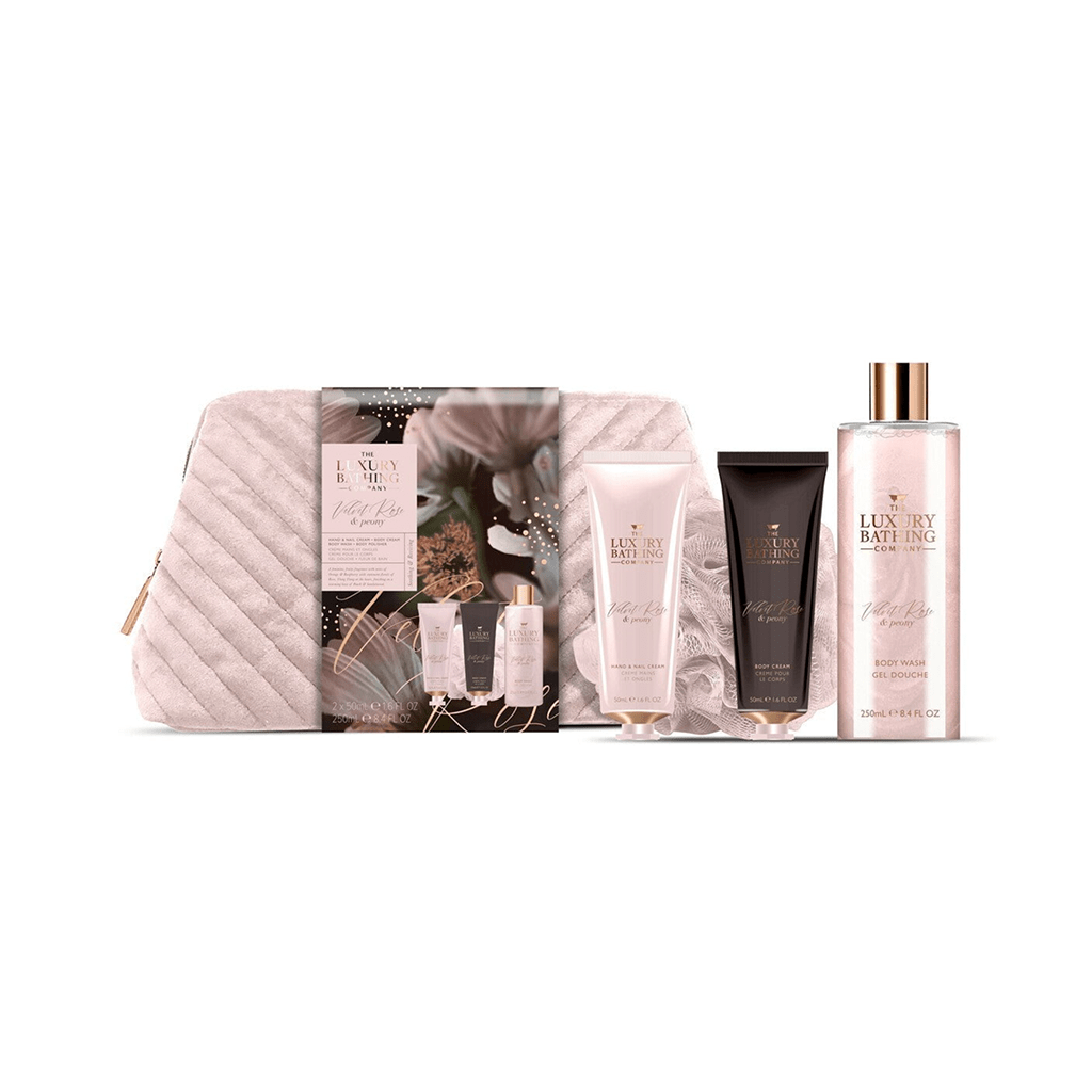 The Luxury Bathing Company Velvet Rose & Peony Weekend Escape Gift Set ...